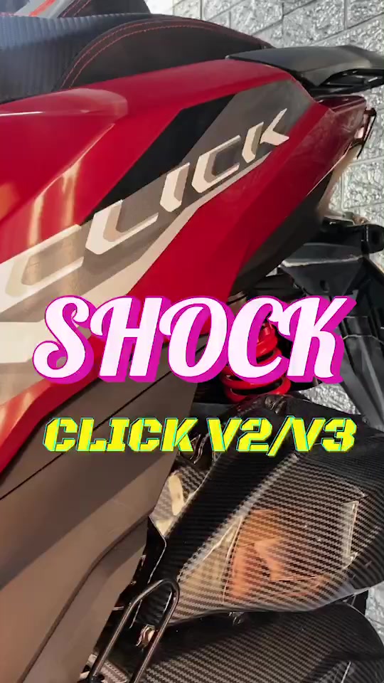 MOKOTO HONDA CLICK V1 V2 V3 REAR SHOCK GAS ABSORBER W/ BASO 330MM GOLD ...