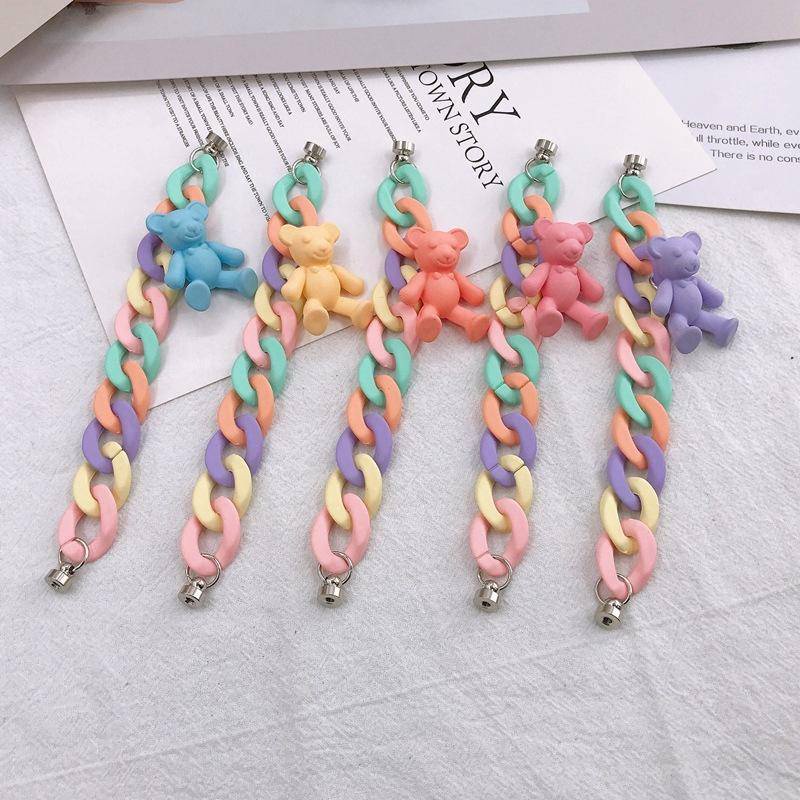 Bear Candy Color Chain croc jibz Chain Button Fashion Shoes Accessories ...