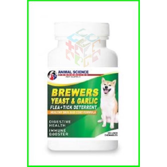 Nutri-Vet Animal Science BREWERS YEAST with Garlic Chewables Flea ...