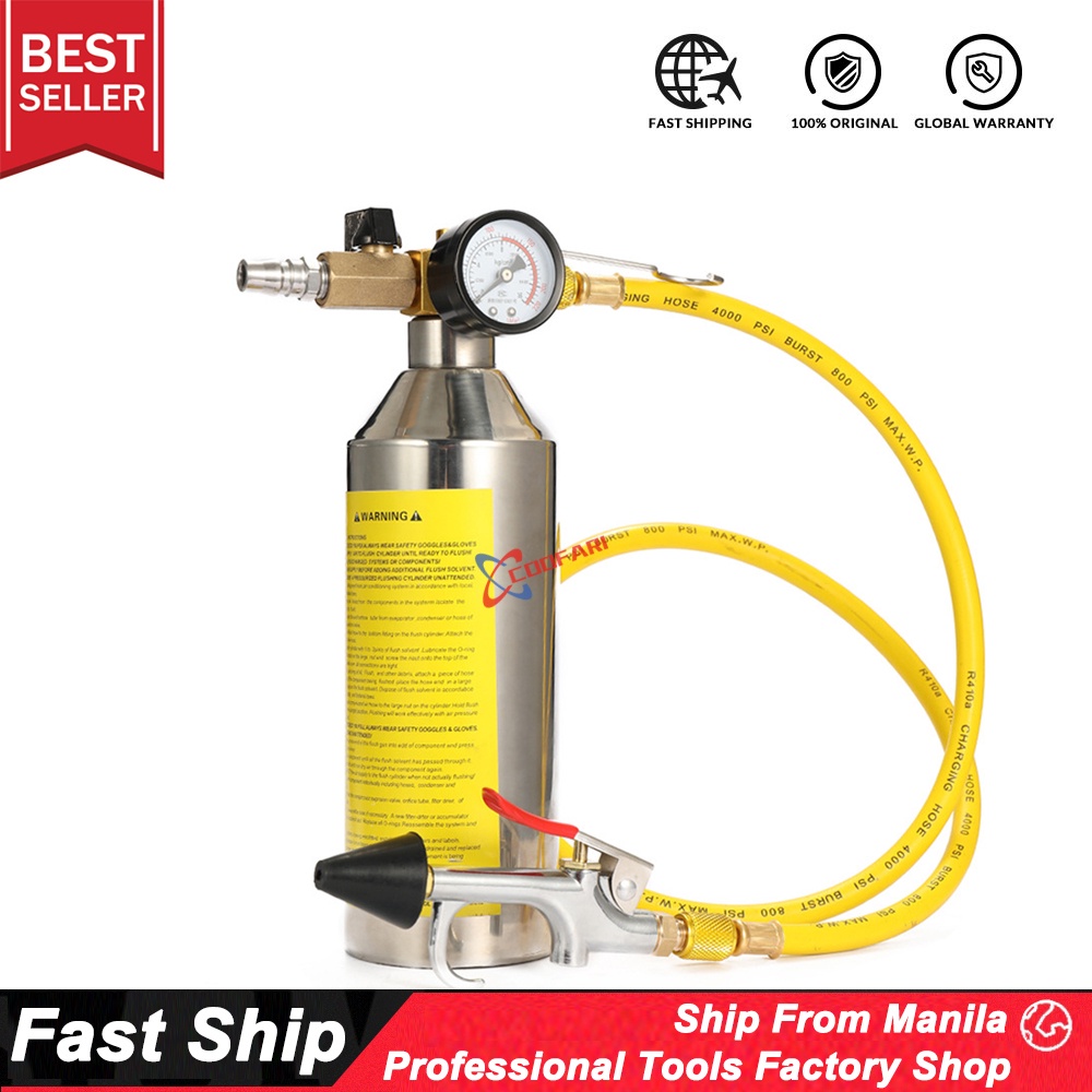 [Car air-conditioning pipe cleaning bottle] Flushing tank maintenance ...