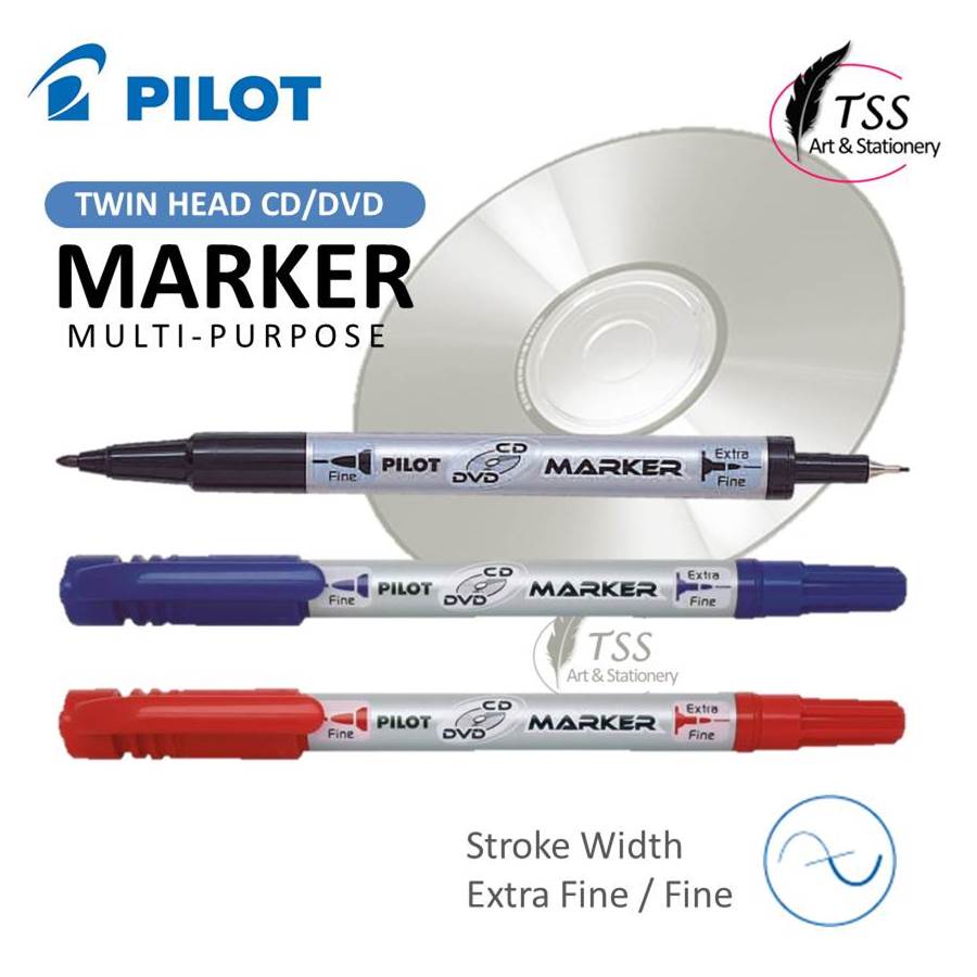 Pilot Twin Markers CD/DVD Markers Multi-purpose permanent markers pen ...