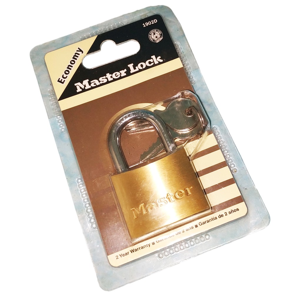 ORIGINAL MASTER PADLOCK 40MM MODEL NO. 1902D ECONOMY PAD LOCK BRASS ...