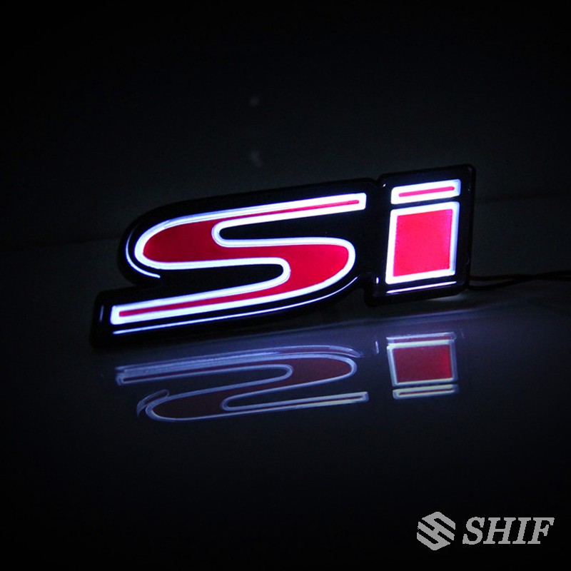 SI LED Logo Emblem Front Grill Badge Sticker For Honda Civic | Shopee ...