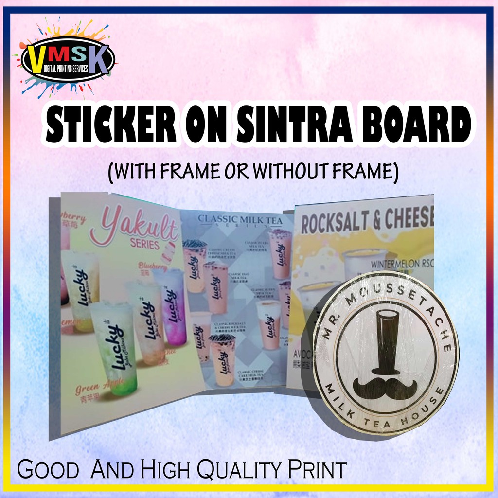 CUSTOMIZED STICKER ON SINTRA BOARD | Shopee Philippines