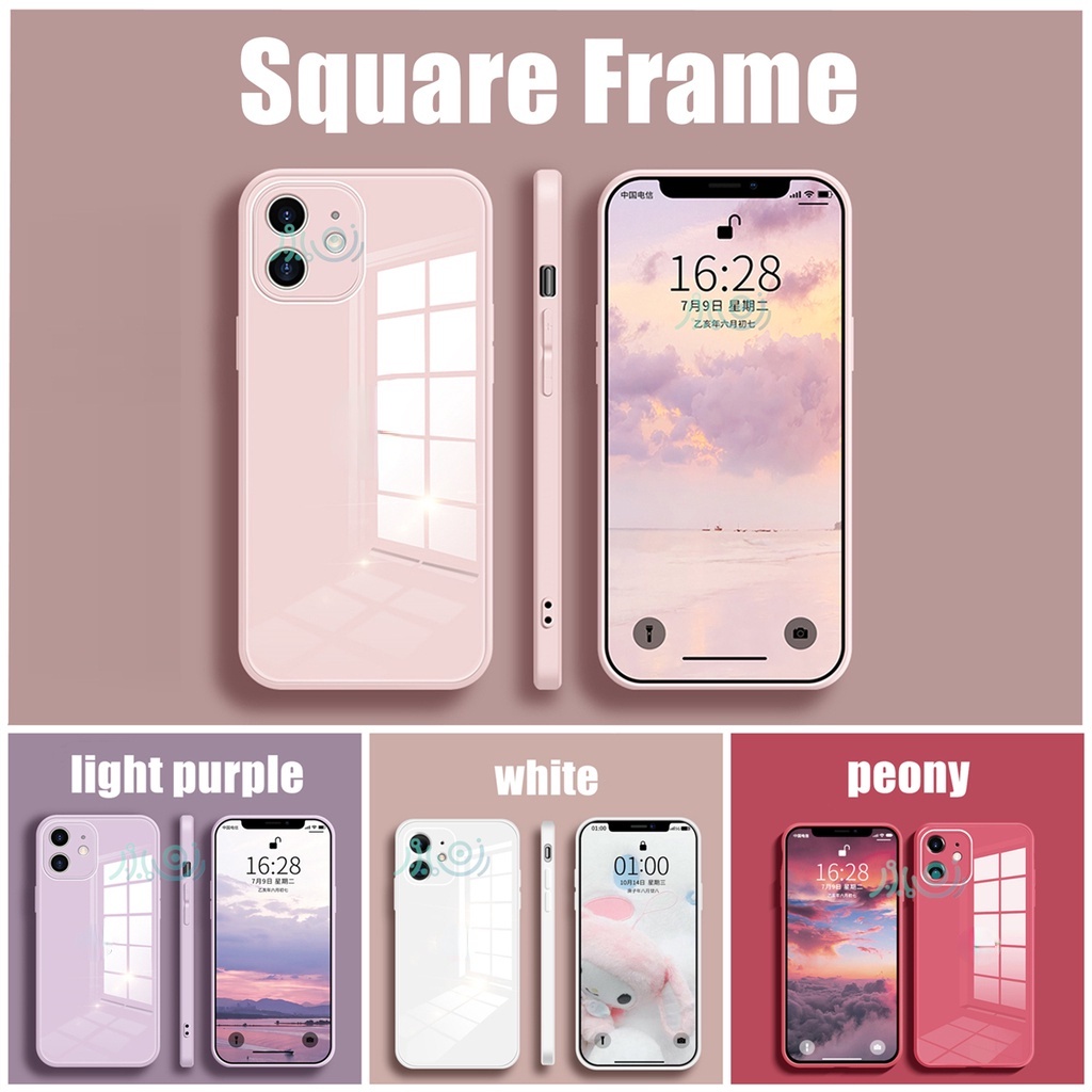 【Square Frame】 silicone case for iphone 11 12 pro max X XS MAX XR 6 6s ...