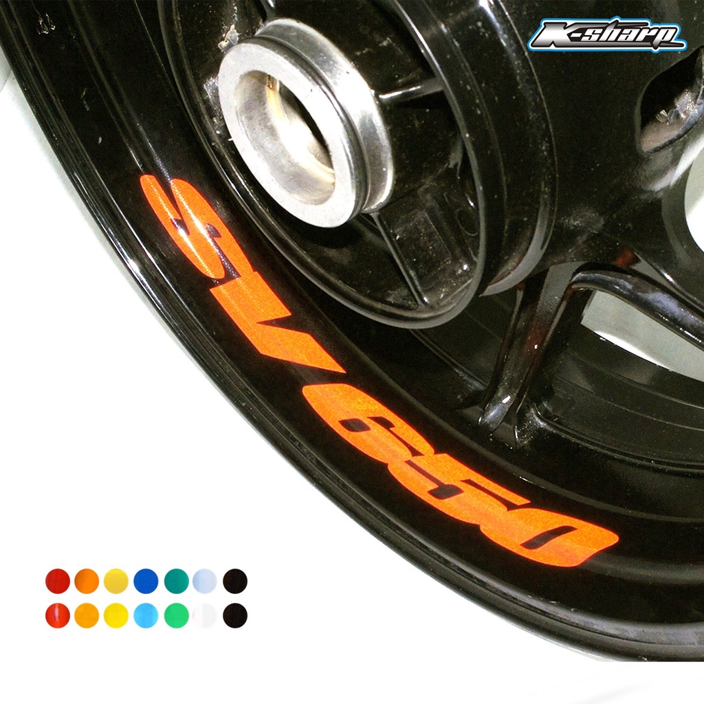 8 X custon inner rim decals wheel reflective Stickers stripes FIT ...