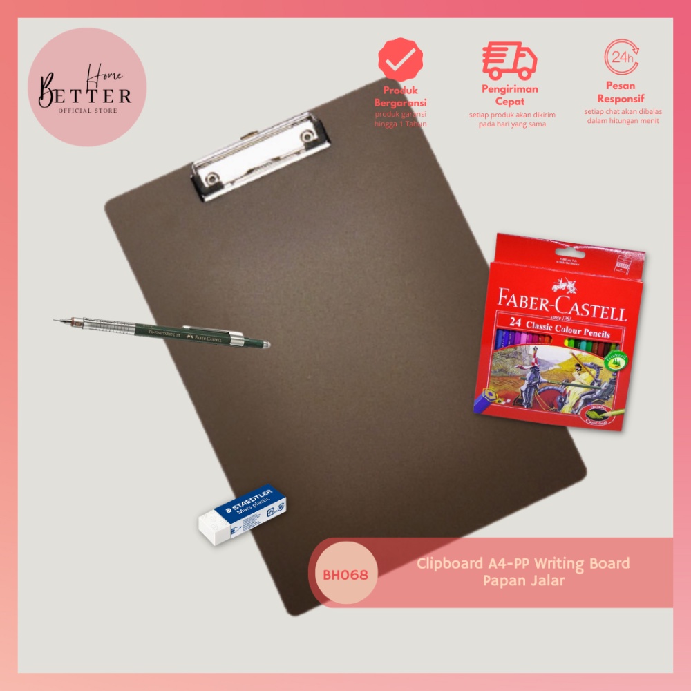Better Home - Clipboard A4-PP Writing Board Jalar Board BH068 | Shopee Philippines