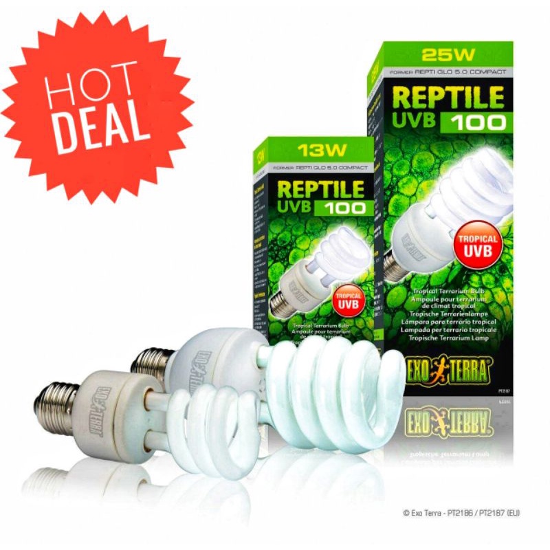 Exo Terra Reptile UVB 100 Tropical Terrarium Bulb | Shopee Philippines