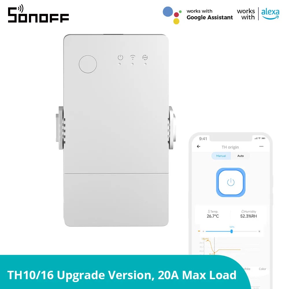 SONOFF Th Origin Wi-Fi Smart Switch 16A / 20A Smart Temperature Sensor ...