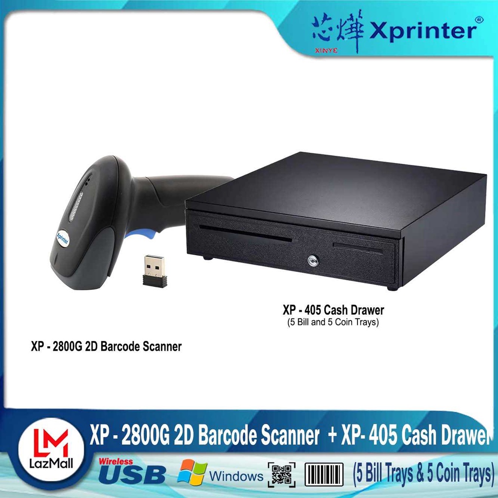 Xprinter XP-9701G Handheld 2.4G Wireless 2D Scanner + XP-405 Heavy Duty ... Xprinter XP-9701G Handheld 2.4G Wireless 2D Scanner + XP-405 Heavy Duty ...
