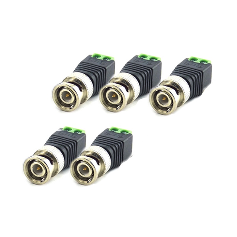 5pcs 12V DC BNC Male Female Adapter Coax CAT5 Video Balun Plug Connector for Led Strip Lights ...