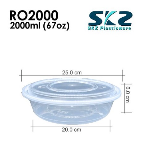 Sold per Box - Microwavable Plastic Container ( circle ) With Lid ...