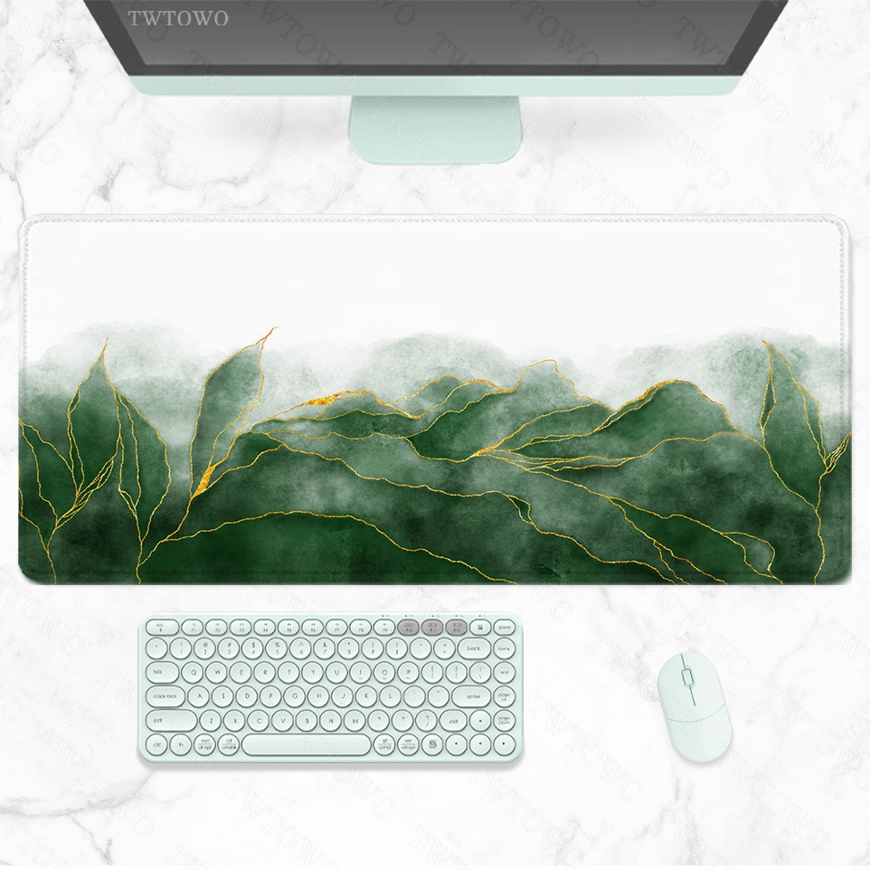 Tropical Green Palm Leaves Mouse Pad Gamer XL HD Large Mousepad XXL ...