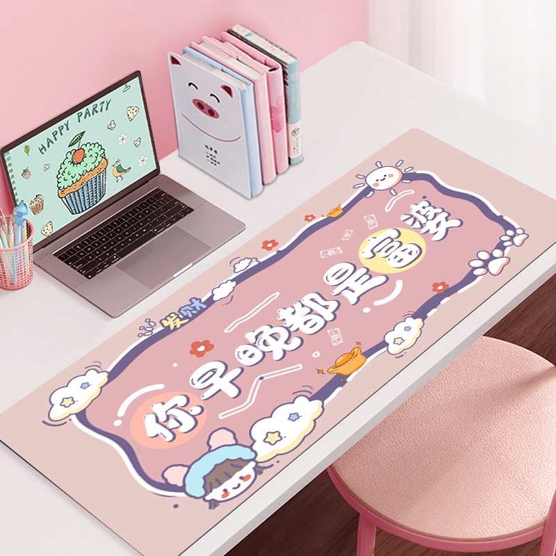 Mouse Pad Super Large Cute ins Style Girl Office Desk Computer Desktop ...