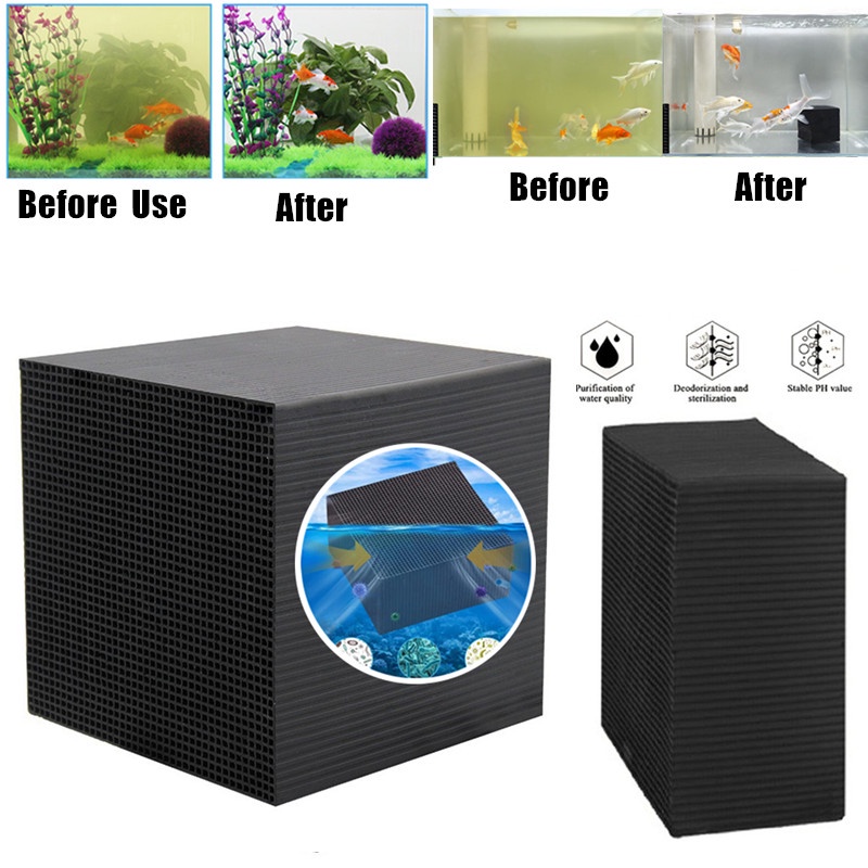 Reusable Eco-Aquarium Water Purifier Magic Cube Activated Carbon Fish ...