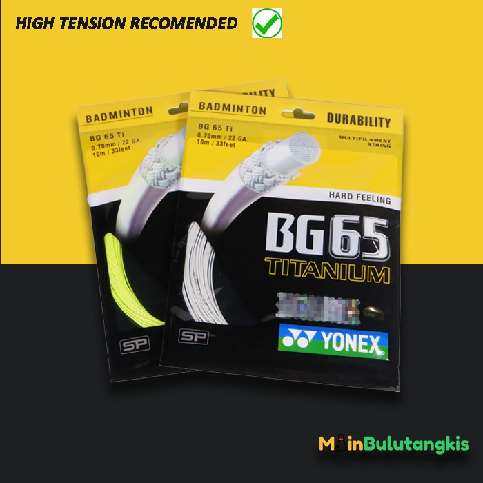 Yonex BG 65 BG 65 TI Badminton Racket String / String Racket String | Shopee Philippines