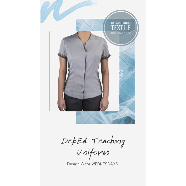 Fabric For Deped Teacher Female Uniform Complete Set | Shopee Philippines