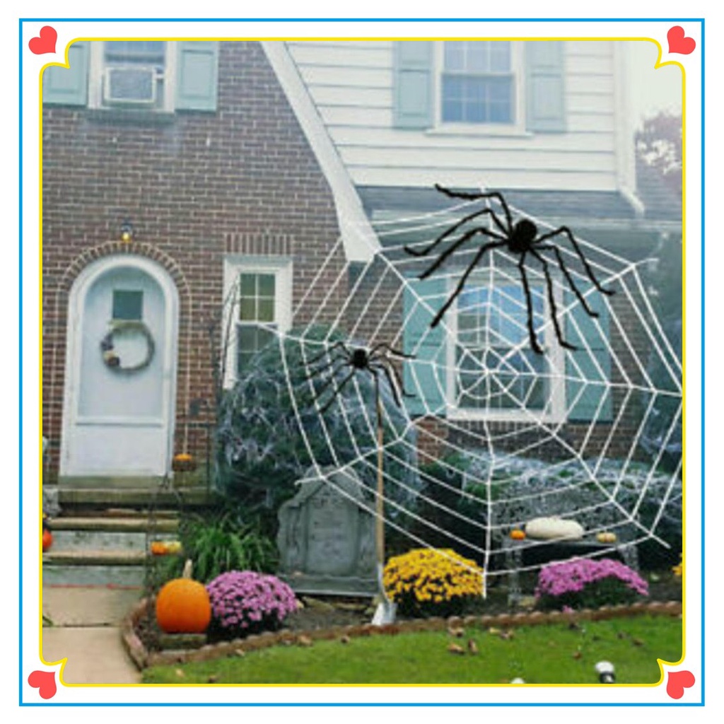 Horrible Big Stretchy Spider Web Halloween Cobweb Party Home Decoration ...