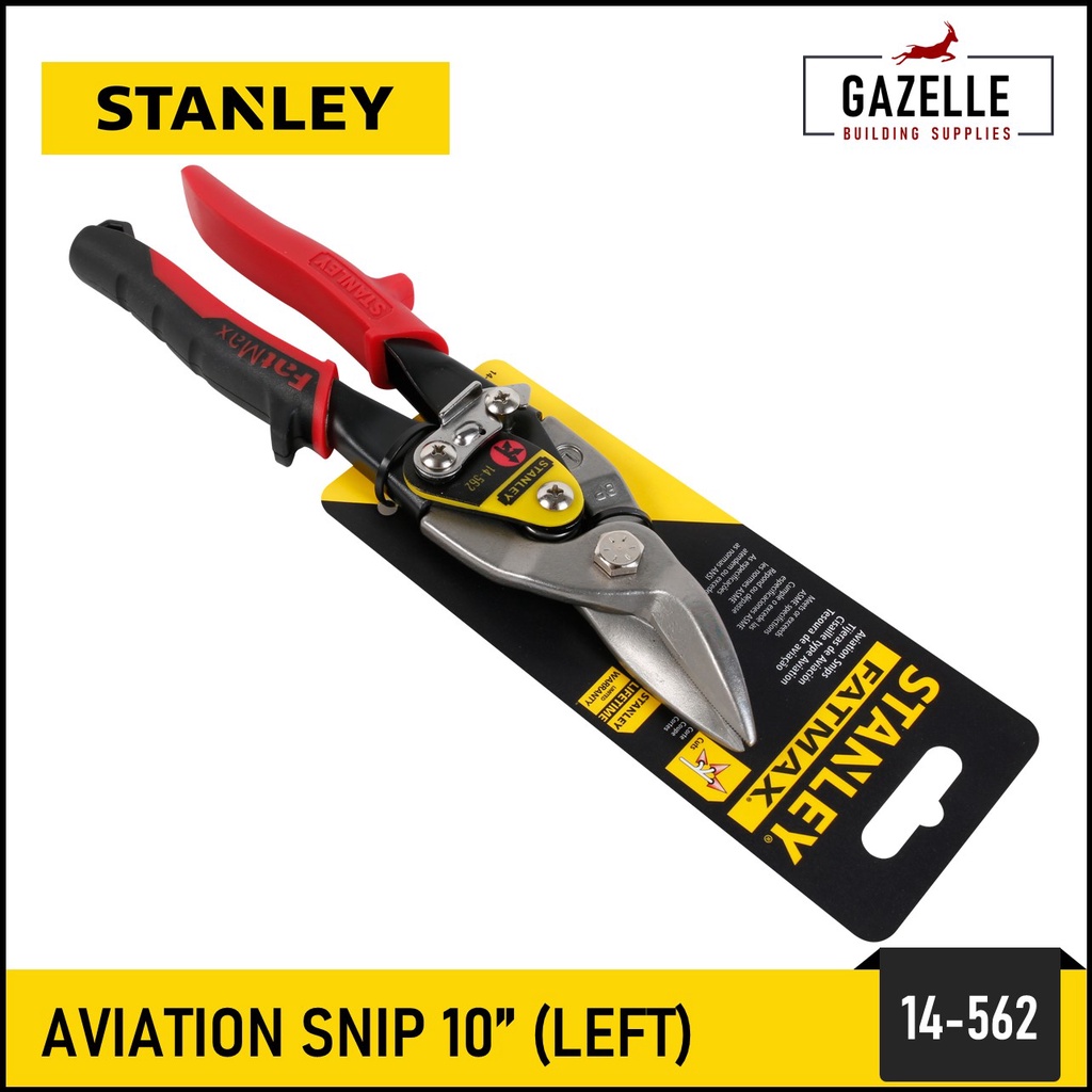 Stanley Aviation Snip Fatmax 10" Tin Scissors Left / Straight / Right Cut - 14-562 / 14-563 / 14 ...