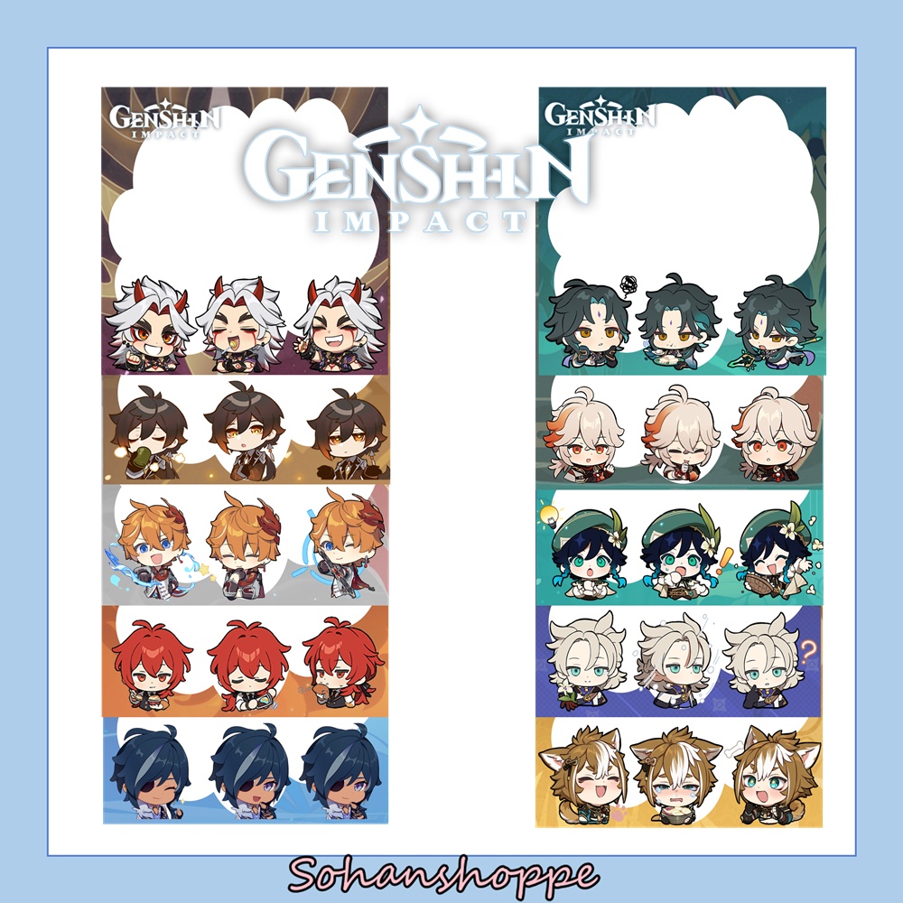 sohanshoppe Genshin Impact Notepad Xiao Venti Zhongli Raiden Childe ...
