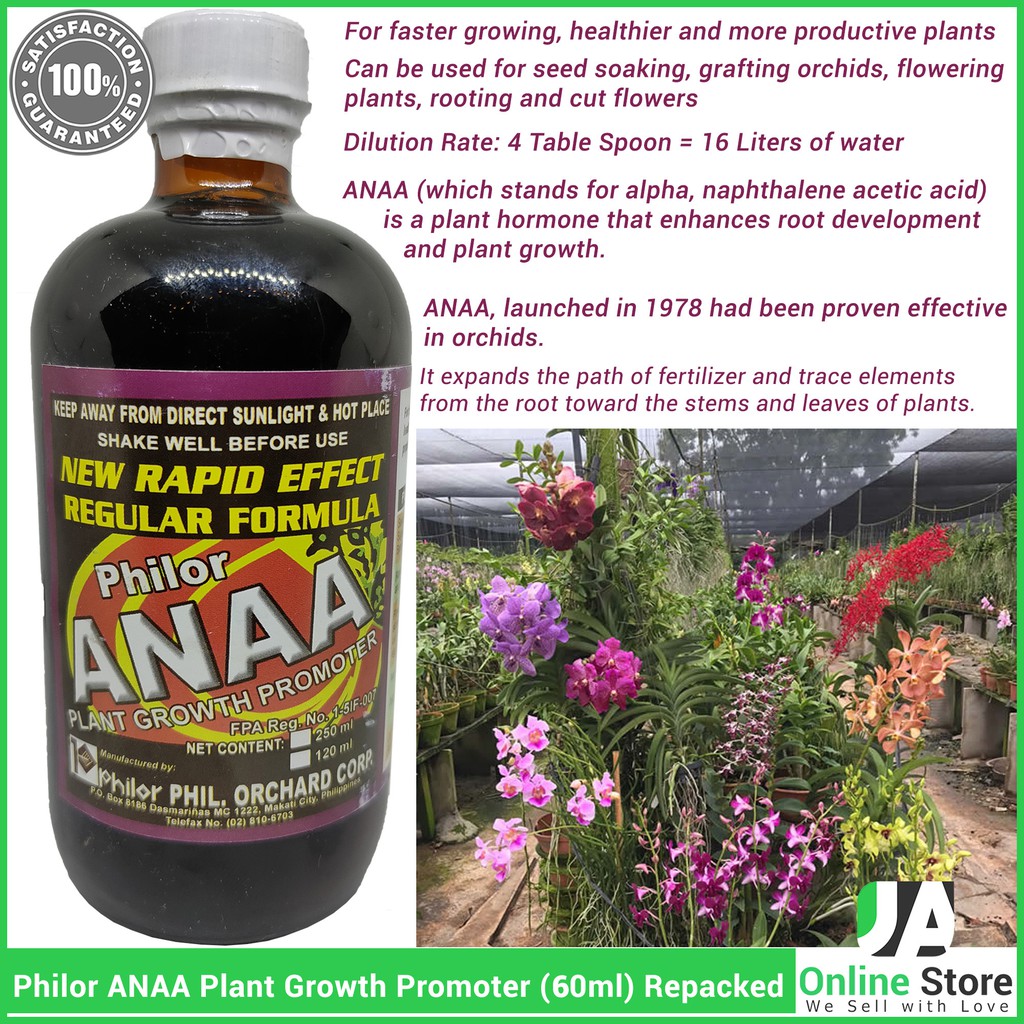 Philor ANAA Plant Growth Promoter 60 ml - Pure and Original - Repacked ...
