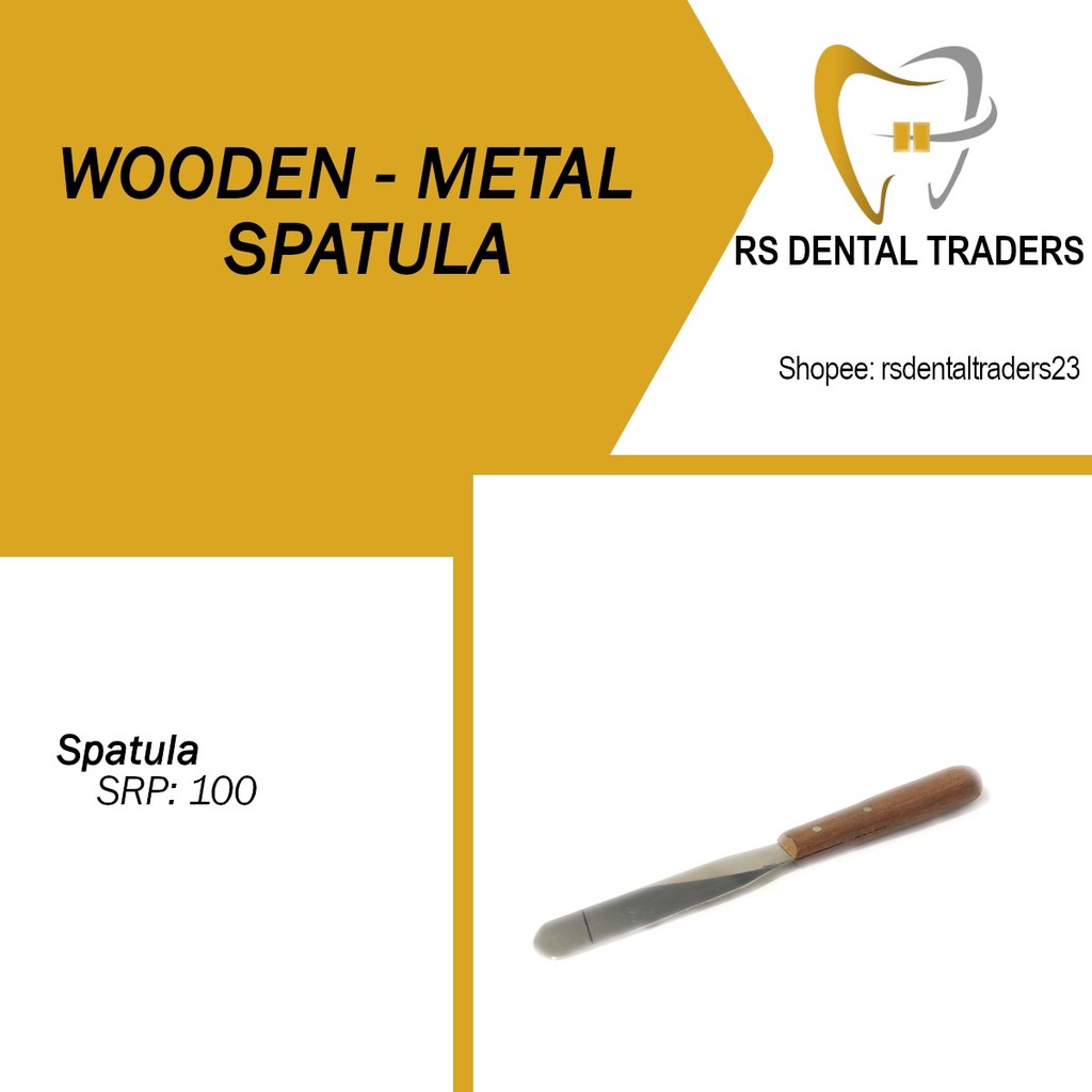 Dental Mixing Plaster Spatula with Wooden Handle | Shopee Philippines