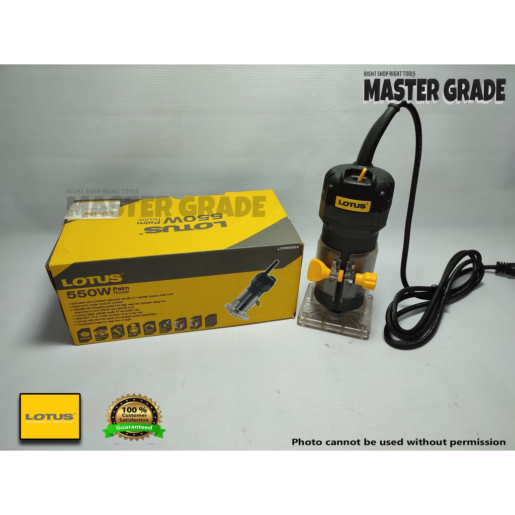 MG ORIGINAL LOTUS HEAVY DUTY Palm Router 550W 1/4" Collet (COD ...