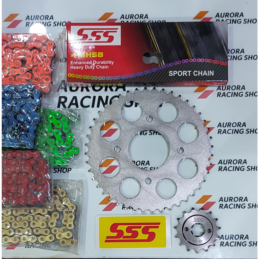 Gear Set SSS Honda CBR 150 R (4 Bolts) & SSS HSB 415 Color Series Chain ...