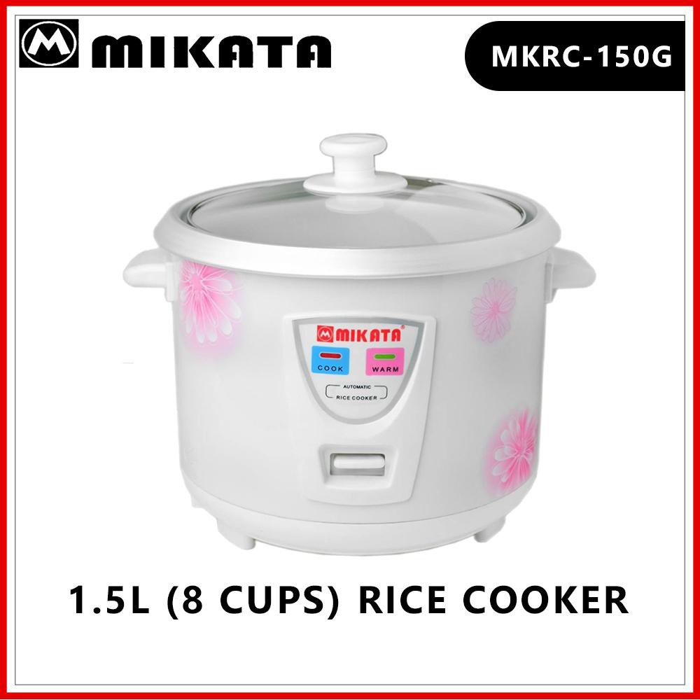 Rice Cooker 1.5L ( 8 cups) with Measuring Cup and Serving Scoop MIKATA ...