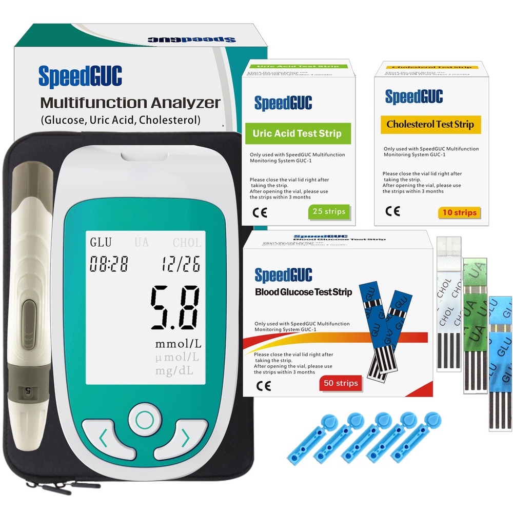 3in1 MultiFunction Cholesterol Blood glucose meter Uric acid meter ...
