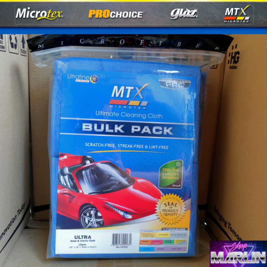 Microtex MTX Ultra microfiber cloth for Glass and interior bulk pack ...