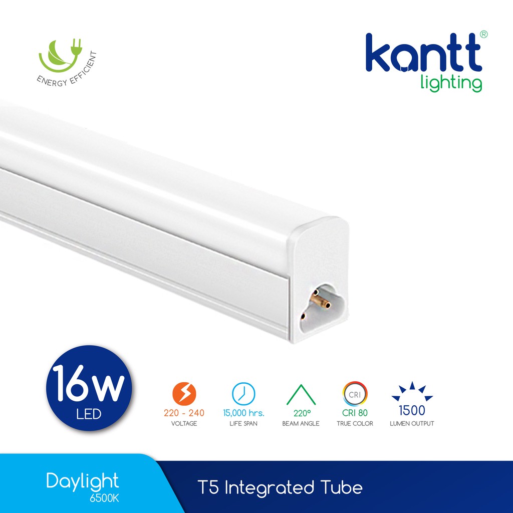 Kantt Lighting T5 Integrated LED Tube - 16W (Daylight / Cool Daylight ...