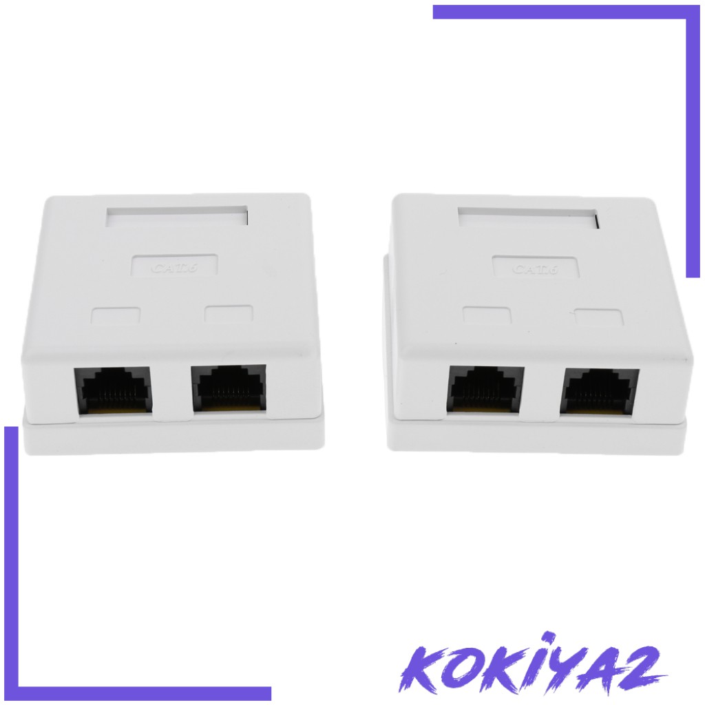 [KOKIYA2] 2Pack RJ45 Wall Mount Network Ethernet Port 8P8C | Shopee ...