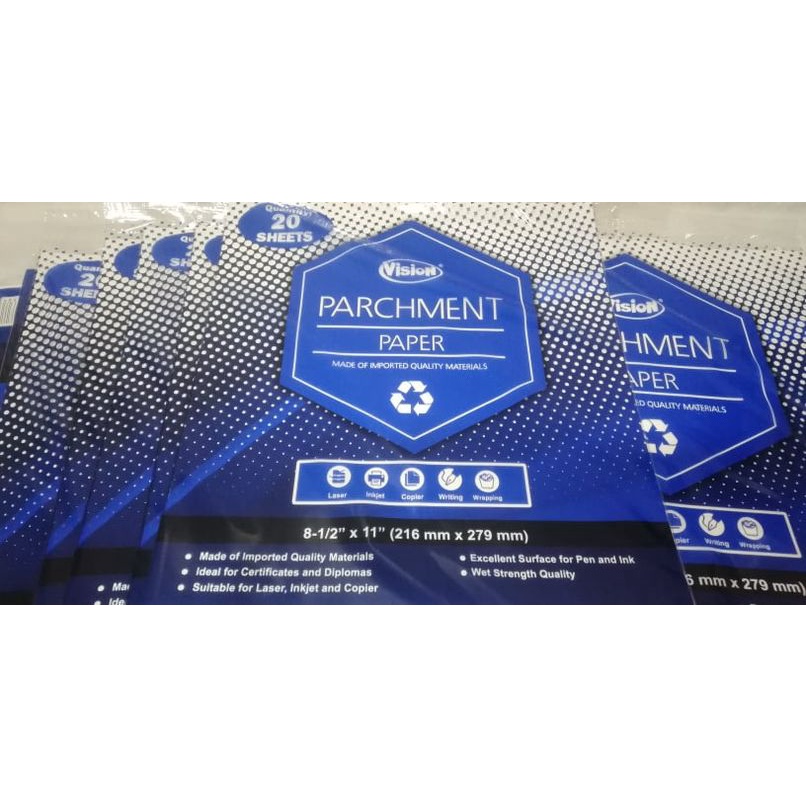 10 packs Parchment Paper Size: 8 1/2 x 11" (20 sheets/pack) | Shopee ...