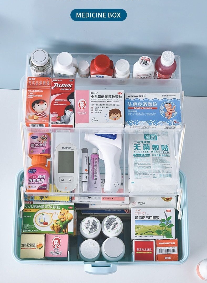 Medicine Box Toolbox Multi-Purpose Organizer Box Family First Aid Kit ...