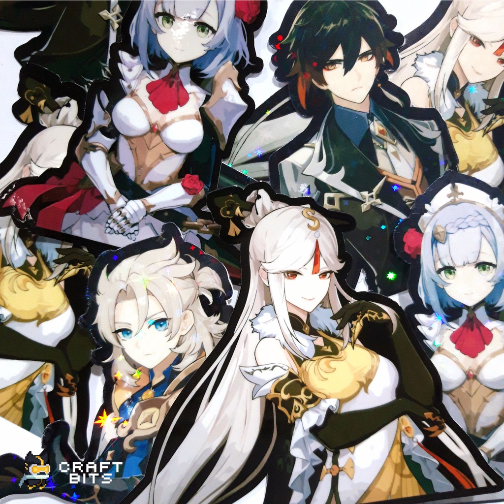 Genshin Impact Stickers - Geo Characters (Zhongli, Albedo, Noelle ...