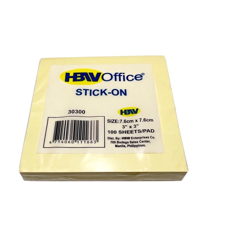 HBW Sticky Notes [3x2 and 3x3 Inches] [Yellow] [100 sheets/Pad ...