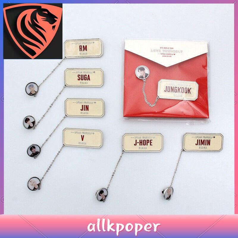 KPOP BTS Badge Bangtan Boys metal Badge Love Yourself Badge JUNG KOOK ...