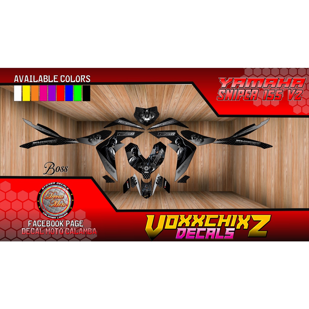 Decals Sticker,Decals Sticker for Yamaha Sniper V2 155 Batman design ...