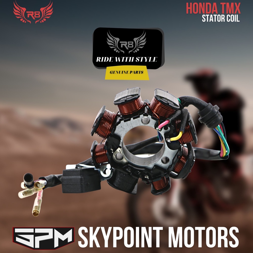 R8 MOTORCYCLE STATOR COIL FOR HONDA TMX 125 MADE IN THAILAND (9856-630 ...