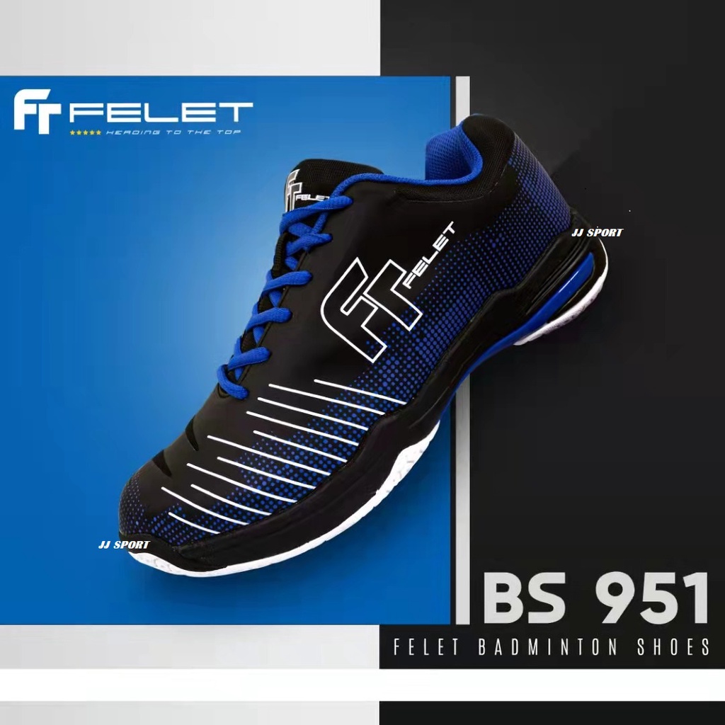 FELET BADMINTON SHOES BS-951 BLACK BLUE | Shopee Philippines