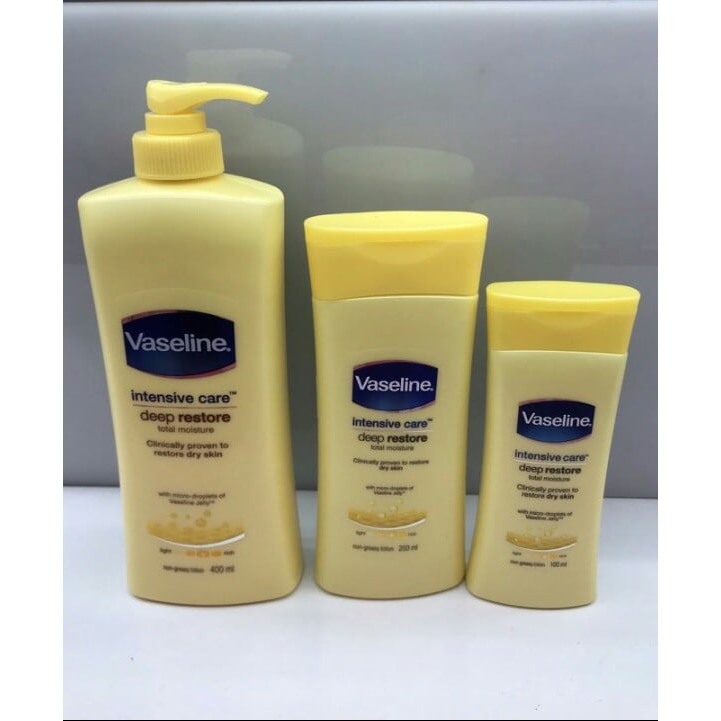 VASELINE INTENSIVE CARE DEEP RESTORE TOTAL MOISTURE BODY LOTION | Shopee Philippines