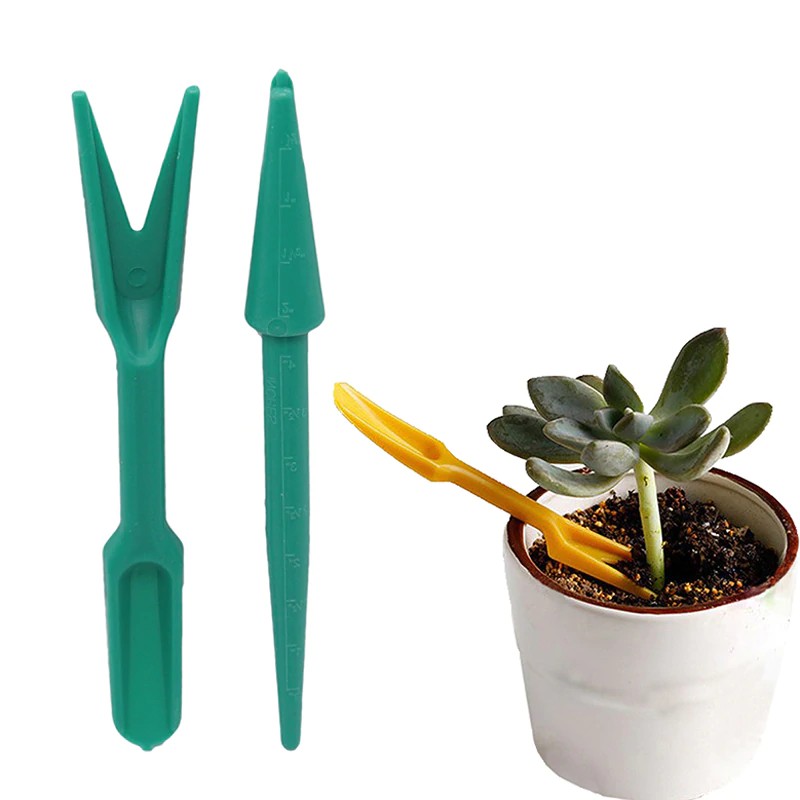 Plastic Shovel&Depth Ruler Garden Potted Seedling Plant Planting Tools ...