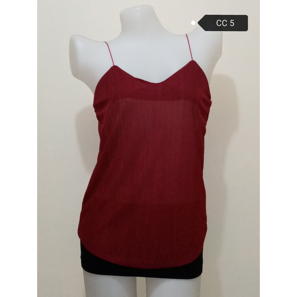 STRING CAMI BLOUSE | SPAGHETTI STRAP (COD) | Shopee Philippines