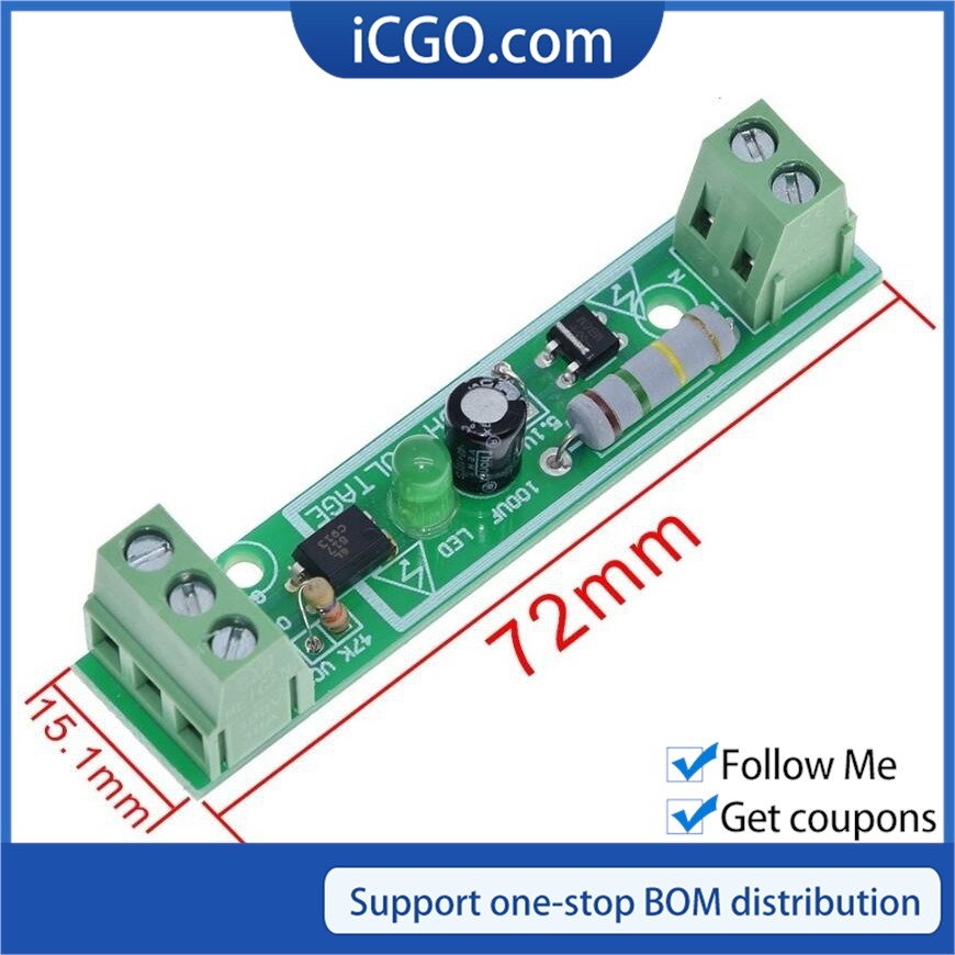 1-Bit AC 220V Optocoupler Isolation Module Voltage Detect Board Adaptive 3-5V For PLC Isolamento ...