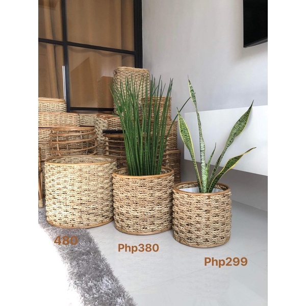Native Rattan buri plant basket 10”x9” | Shopee Philippines