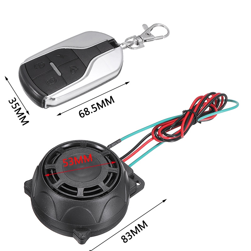 Motorcycle Anti-theft Security Alarm Sensor System Immobiliser Remote ...
