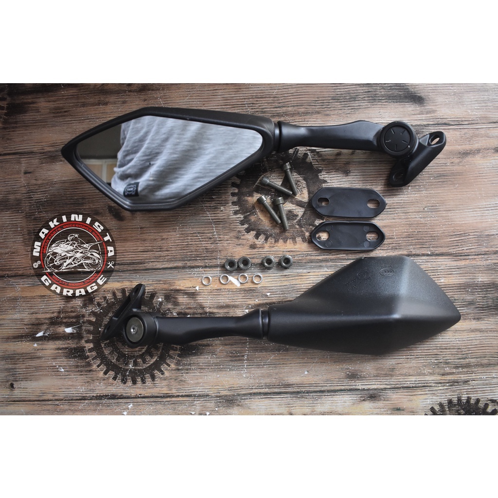 NINJA FOLDABLE SIDE MIRROR RIVETS TYPE ShortStem(NO ADJUSTMENT NEEDED ...