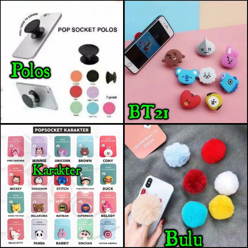 Pop SOCKET Character BT21 Plain Feather All Available | Shopee Philippines