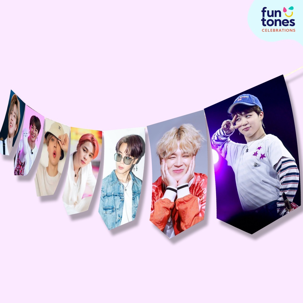BTS Jimin Bunting Birthday Banner / Custom Bunting Birthday Banner ...